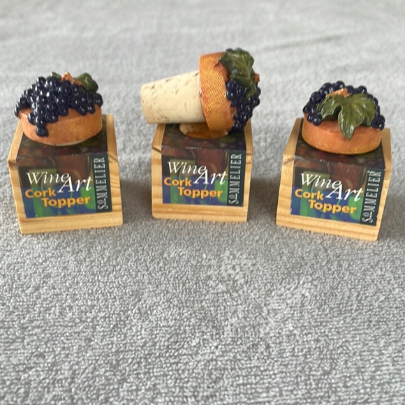 Dining | 3 Grape Cork Toppers | Poshmark